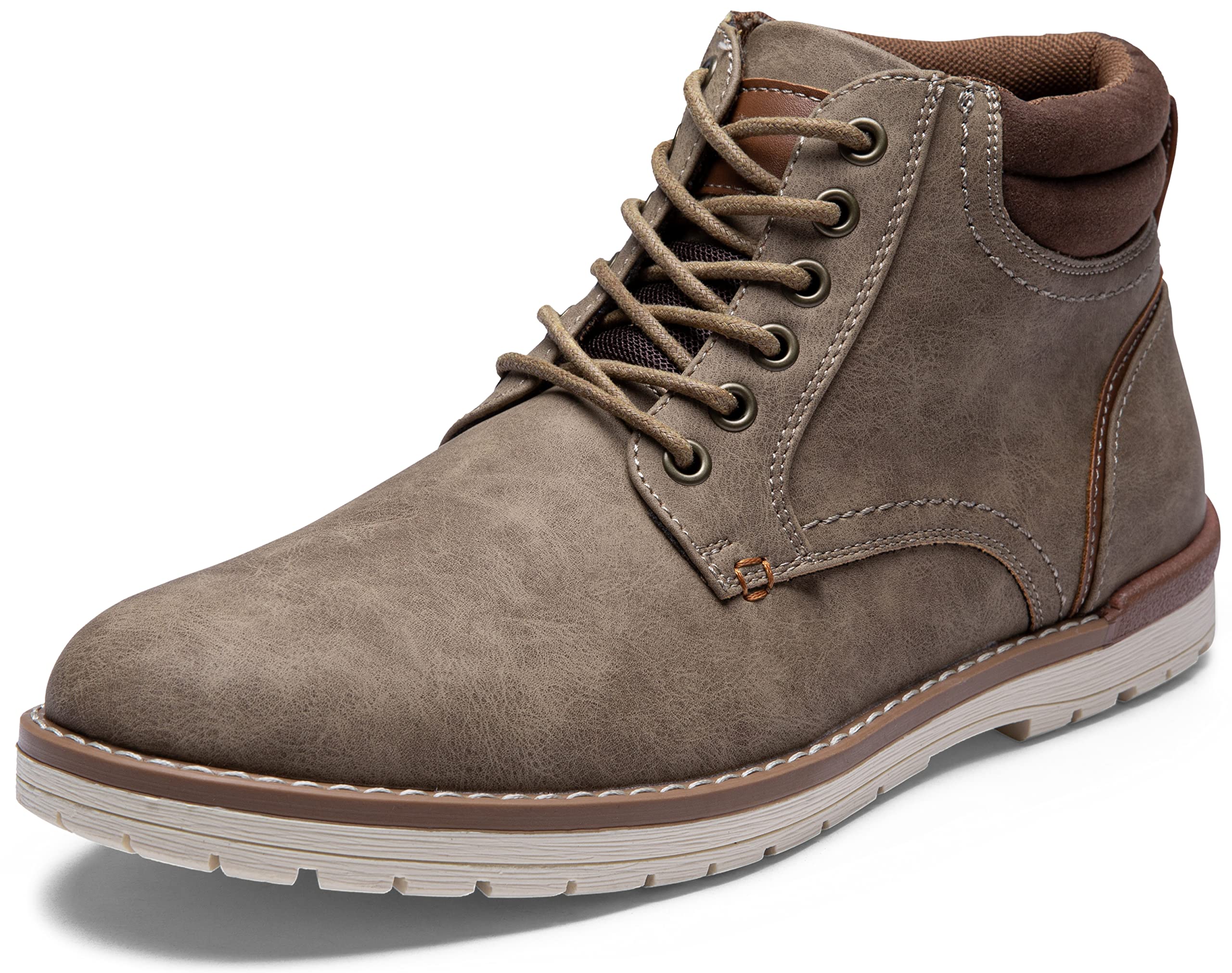 Vostey Men's Boots Casual Hiking Boots Winter Boots for Men Water-Resistant Chukka Boots (BMY673 Khaki Size 15)