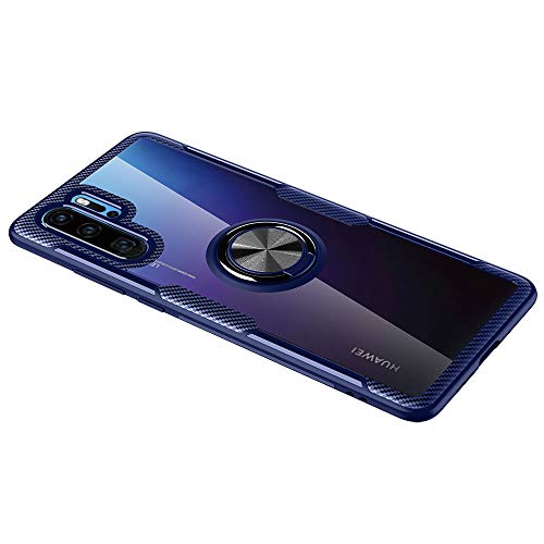 Phone Case for Huawei P30 Pro with Tempered Glass Screen Protector Clear Cover and Magnetic Stand Ring Holder Slim Hard Cell Accessories Full Body Boys Women Hawaii P30Pro P 30 Pro30 Cases Men Blue