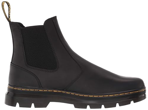 Dr. Martens Unisex Embury Chelsea Boot, Black Wyoming, 6 Women/5 Men