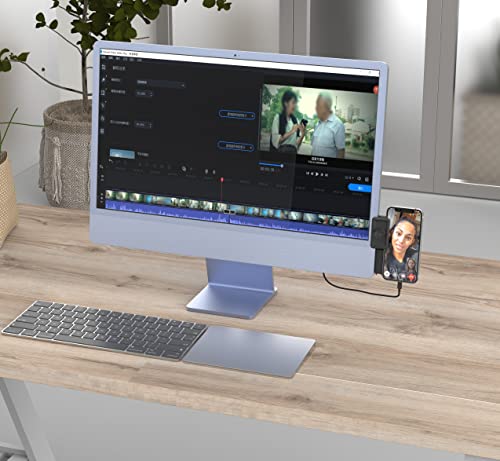 rudo Laptop Portable Side Mount Clip for iPhone, MacBook,Tablet, Laptops & Smartphones. Instant Dual or Triple Display for Your Laptop Computer. Increase Productivity and Efficiency