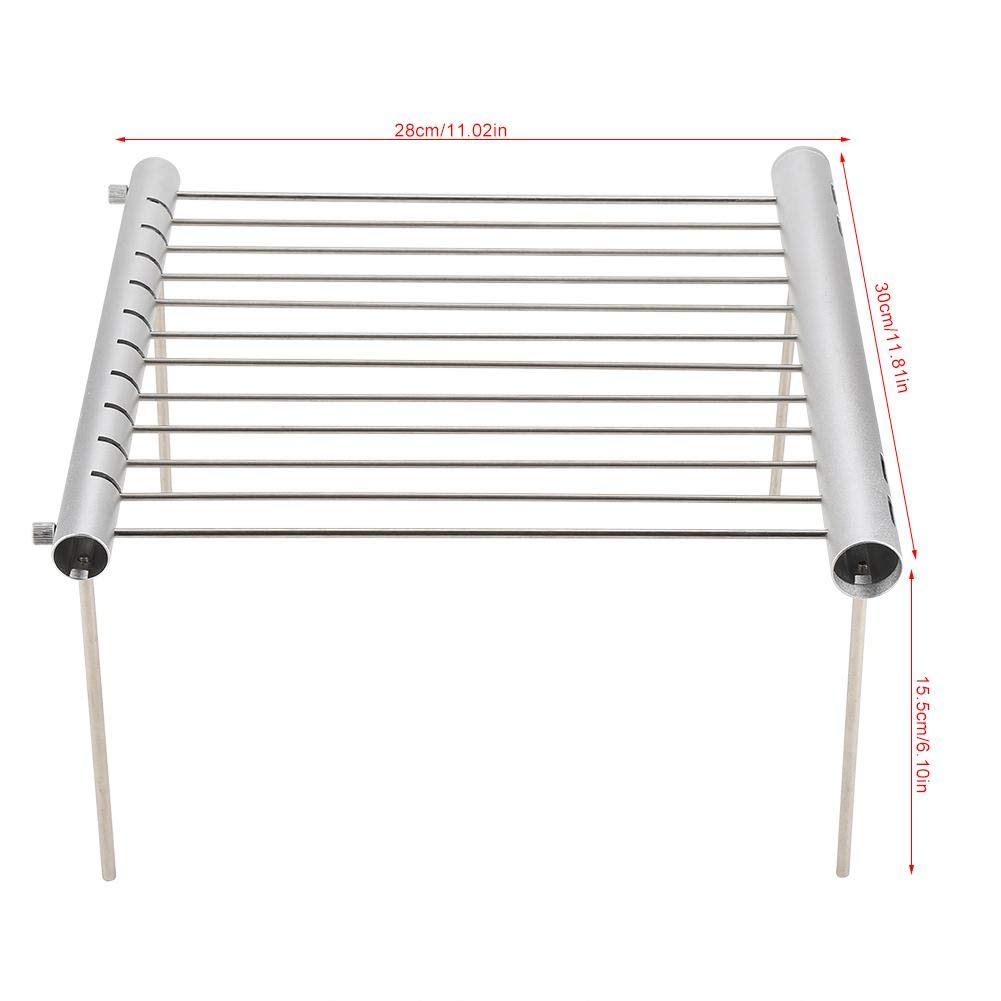 Camping Grill, Portable Compact Camping Grill Stainless Steel Folding BBQ Tube Outdoor Backpackers