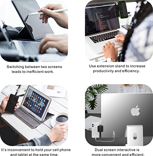 rudo Laptop Portable Side Mount Clip for iPhone, MacBook,Tablet, Laptops & Smartphones. Instant Dual or Triple Display for Your Laptop Computer. Increase Productivity and Efficiency