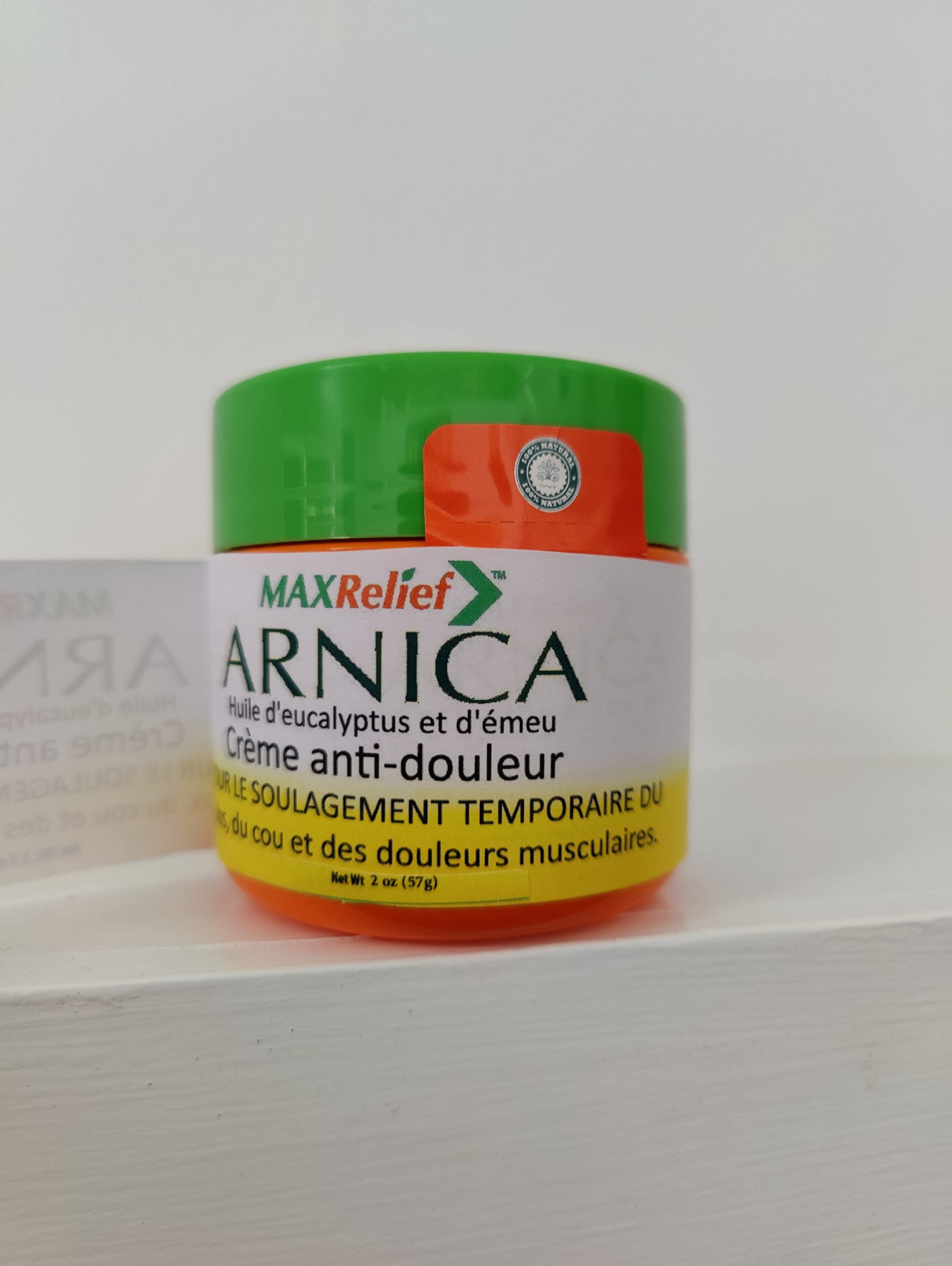 MaxRelief Arnica Montana Pain Cream - Advanced Formula for Deep Relief - Soothe Knee, Joint & Muscle Pain - Reduce Swelling, Joint Inflammation Fibromyalgia & Plantar Fasciitis Relief - Emu Oil 2oz