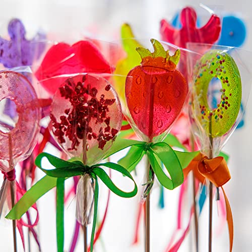 400 PCS Treat Cello Bags and Ties 3x4 for Lollipop Plastic Cellophane Treat Bag Packing Bakery Candies Lollipop Packaging