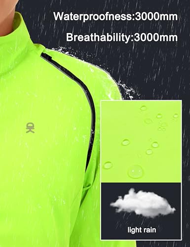 Little Donkey Andy Women's Quick-Dry Running Jacket Convertible UPF 50+ Cycling Jacket Windbreaker with Removable Sleeves Fluorescent Yellow Size L