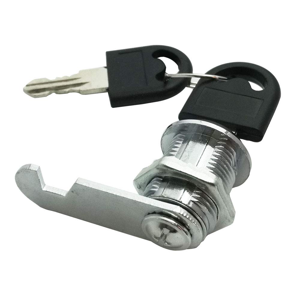 Corgre Cylinder Cam Cylinder Lock Cabinet Keyed Cam Locks Mailbox Cabinet Tool Box Lock 12/19 (16mm) (2Pack)