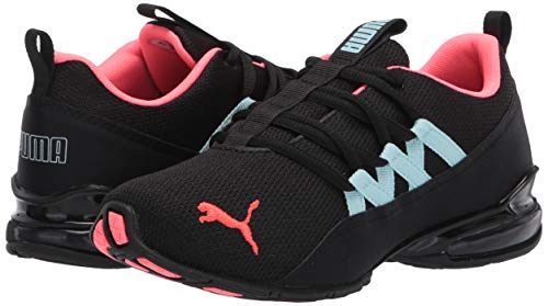 PUMA Womens Riaze Prowl Cross Trainer, PUMA Womens Black-Ignite Pink-Aquamarine, 10