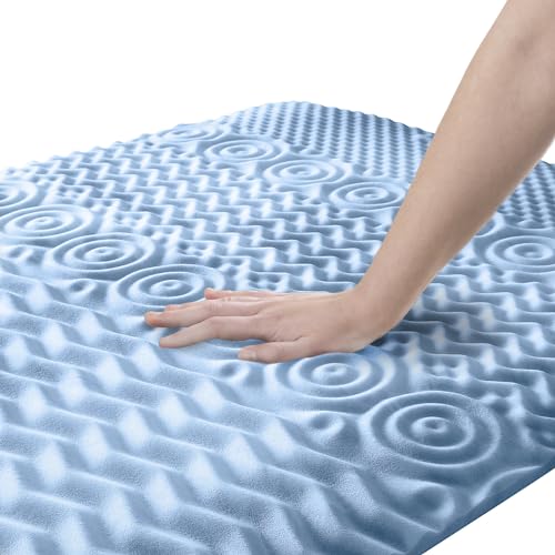 Serta Comfort Zone Cooling Memory Foam Mattress Topper, 1.5 Inch, Full