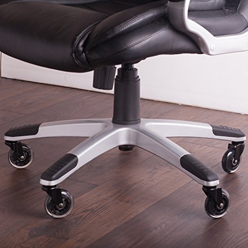 Professional Office Chair Caster Wheels Gift Set of 5 - Protect All Your Floors - 3'' Heavy Duty Replacement Rubber Chair Casters - Best Protection for Your Hardwood Floors
