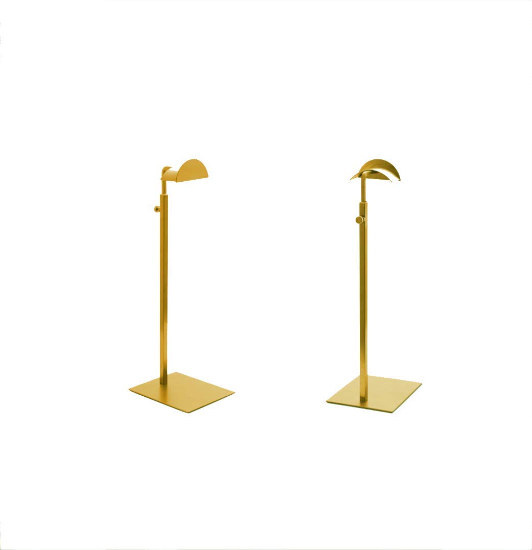 2pack of Metal Handbag Rack Display Single Side Adjustable Handbag Display Stand (Golden)