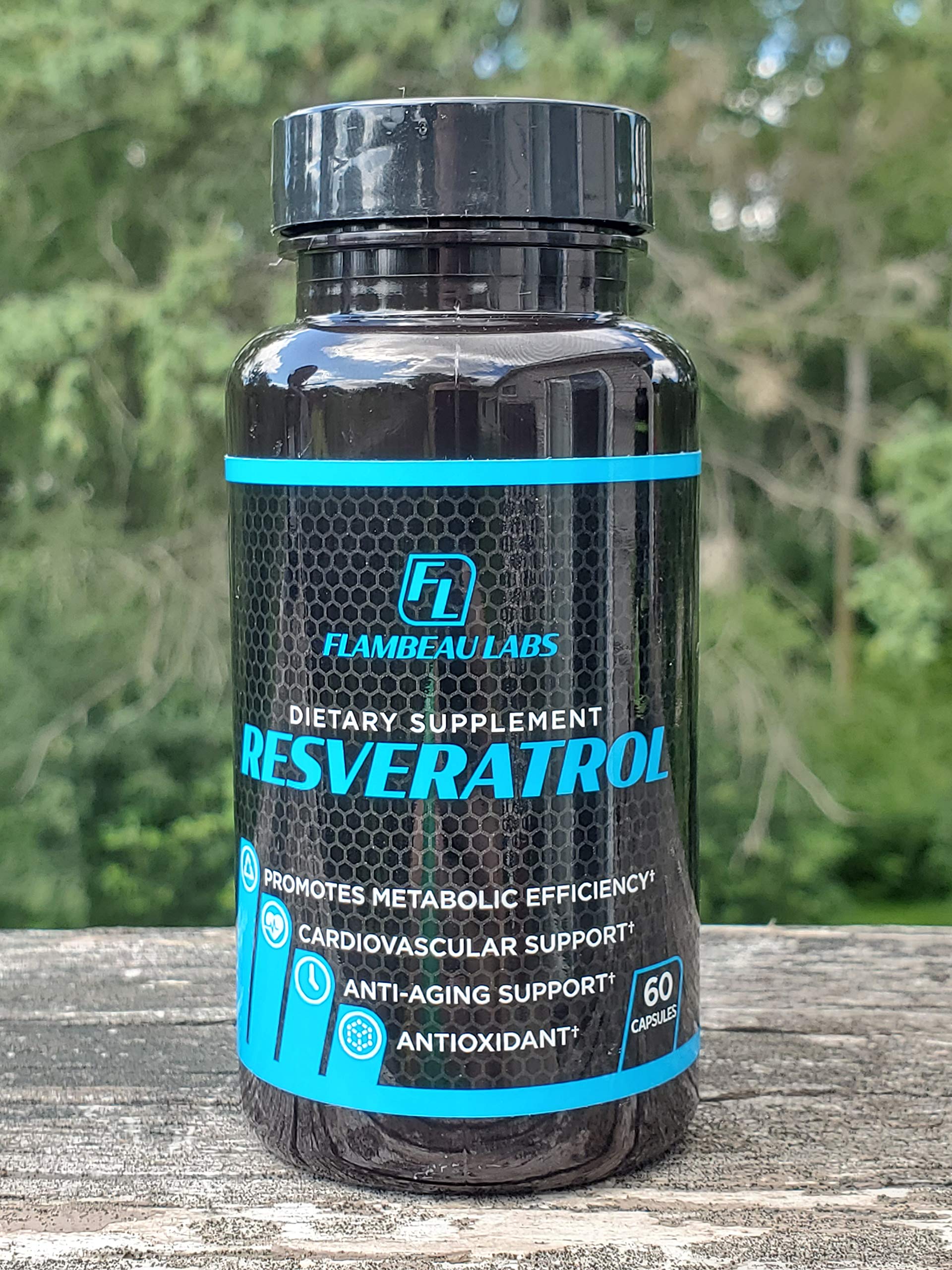 Flambeau Labs Resveratrol 1200mg Per Serving | Anti-Aging, Antioxidant, Metabolic Efficiency, Cardiovascular Support