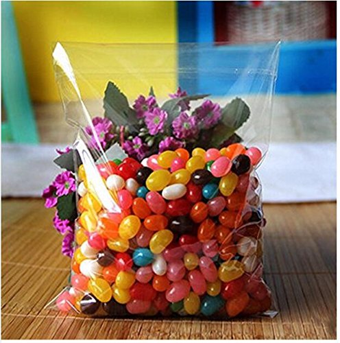 100PCS 9"x 12" Transparent Automatic Sealing Cello/Cellophane Treat Bag Packaging Bags with Self Adhesive Closure for Food Storage Bakery Candies Wrapping Sweets 1.2mil Thick