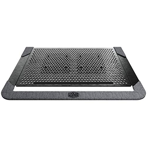 Cooler Master Notepal U2 Plus V2 Laptop Air Cooler, Dual 80mm Moveable Fans, Lightweight Aluminum Cooling Pad, Polyester Fiber Dacron and Aluminum Material, Supports up to 17” Laptop