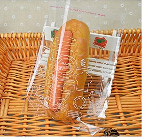 100PCS 9"x 12" Transparent Automatic Sealing Cello/Cellophane Treat Bag Packaging Bags with Self Adhesive Closure for Food Storage Bakery Candies Wrapping Sweets 1.2mil Thick