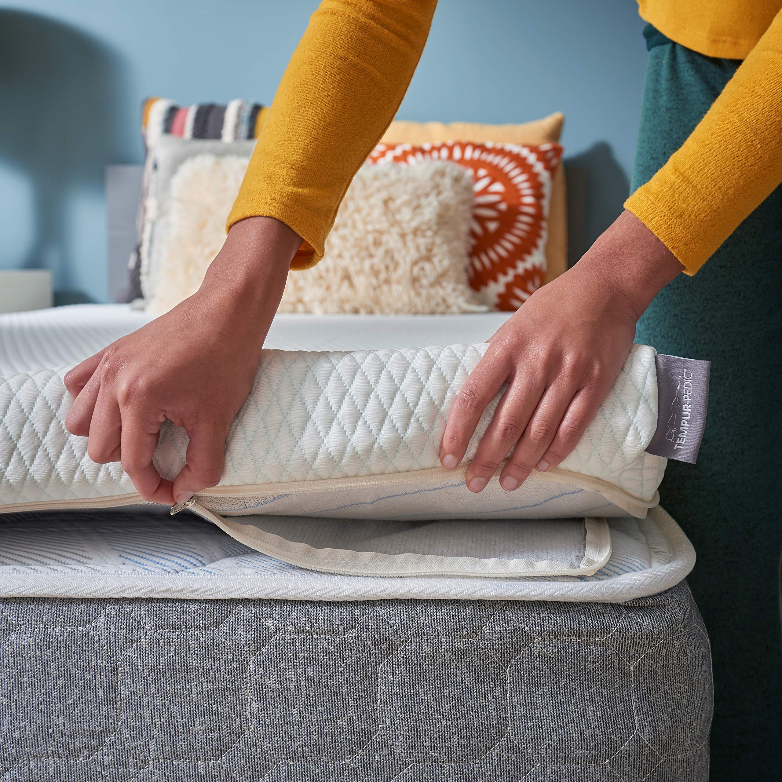 TEMPUR-Adapt + Cooling 3-Inch Twin Mattress Topper + Cloud Pillow Set