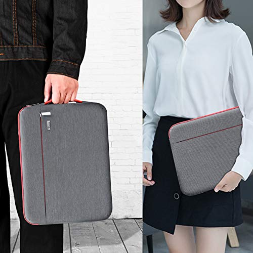 Voova Laptop Sleeve Case 11 11.6 12 Inch, 360° Protective Computer Cover Bag Compatible with Surface Pro X/8/7/6/5, Surface Laptop Go 3/2, MacBook Air 11, Hp Acer Asus Samsung Chromebook Tablet, Grey