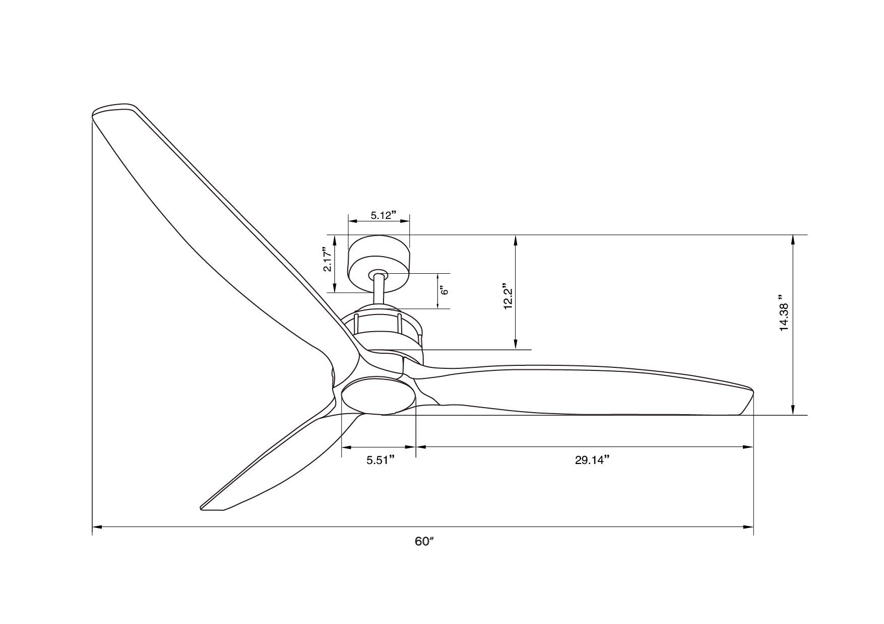Lucci Air 210508010 Akmani DC Ceiling Fan, Black