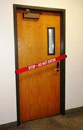 Stop - DO NOT Enter - Magnetic Door Barrier - Fits up to a 51" Wide Door