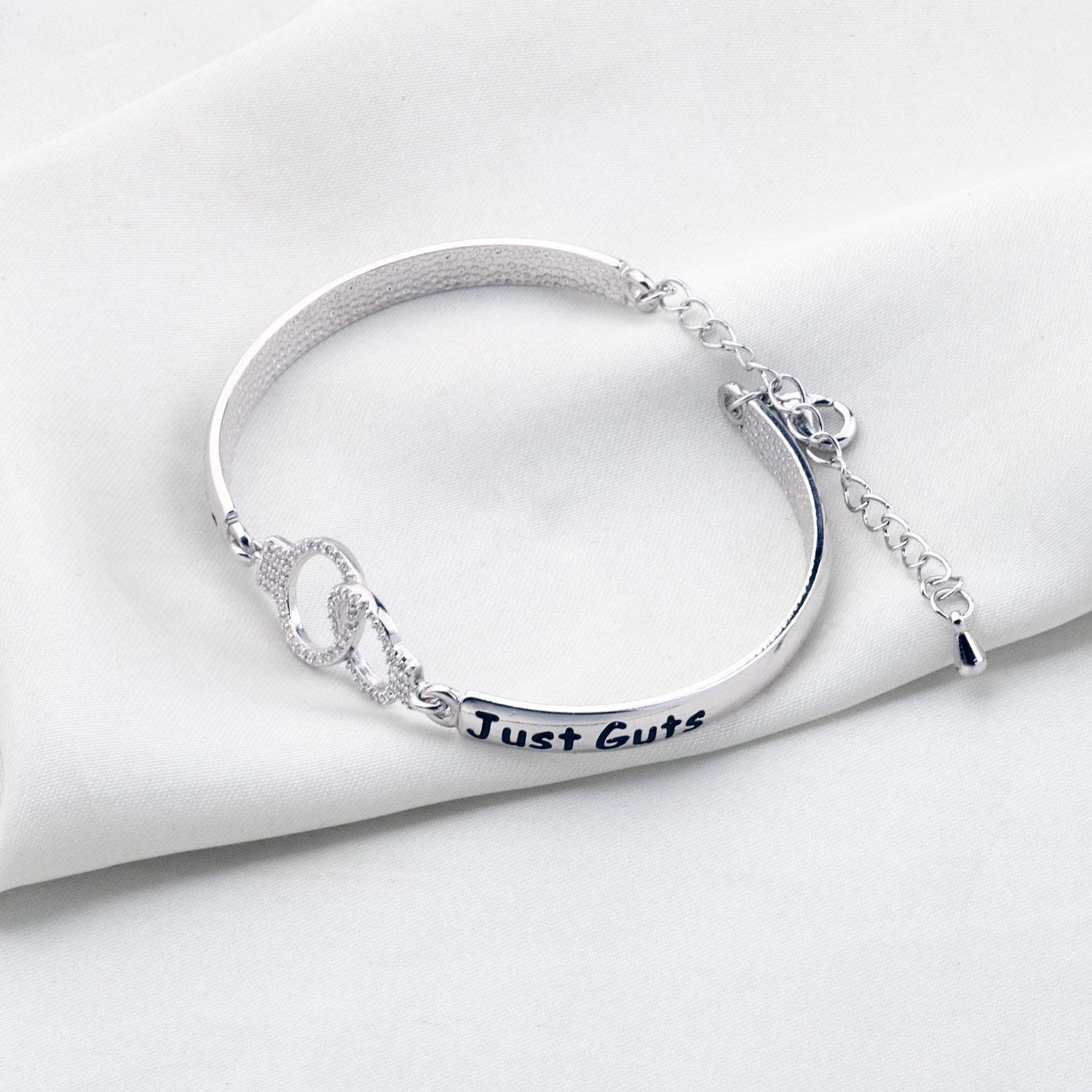 HOLLP Correctional Officer Gifts No Guns Just Guts Keychain Gift for Guard Prison Officer (Bracelet-S)