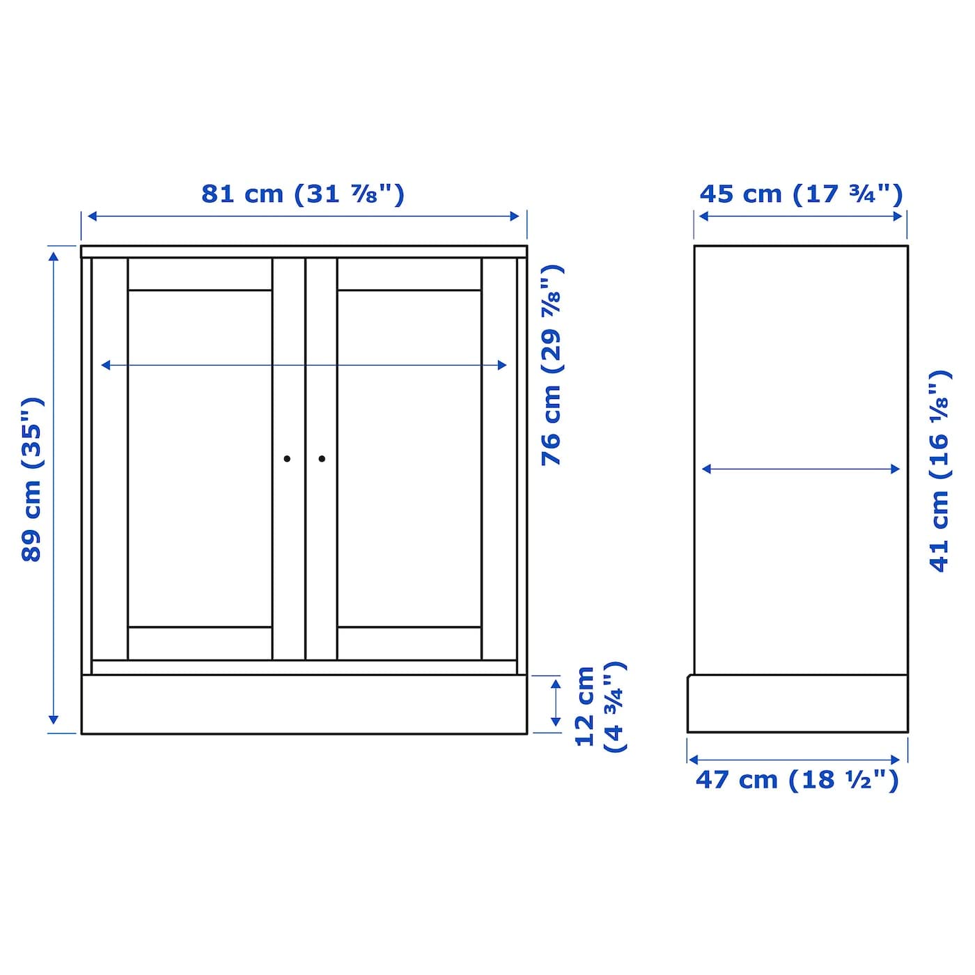 Ikea Havsta Cabinet with Base White 103.886.23