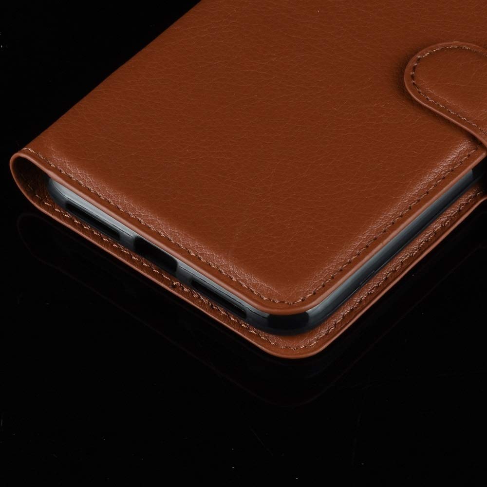Oppo case for Oppo RENO2 Litchi Texture Horizontal Flip Leather Case with Wallet & Holder & Card Slots(Black) (Color : Red)