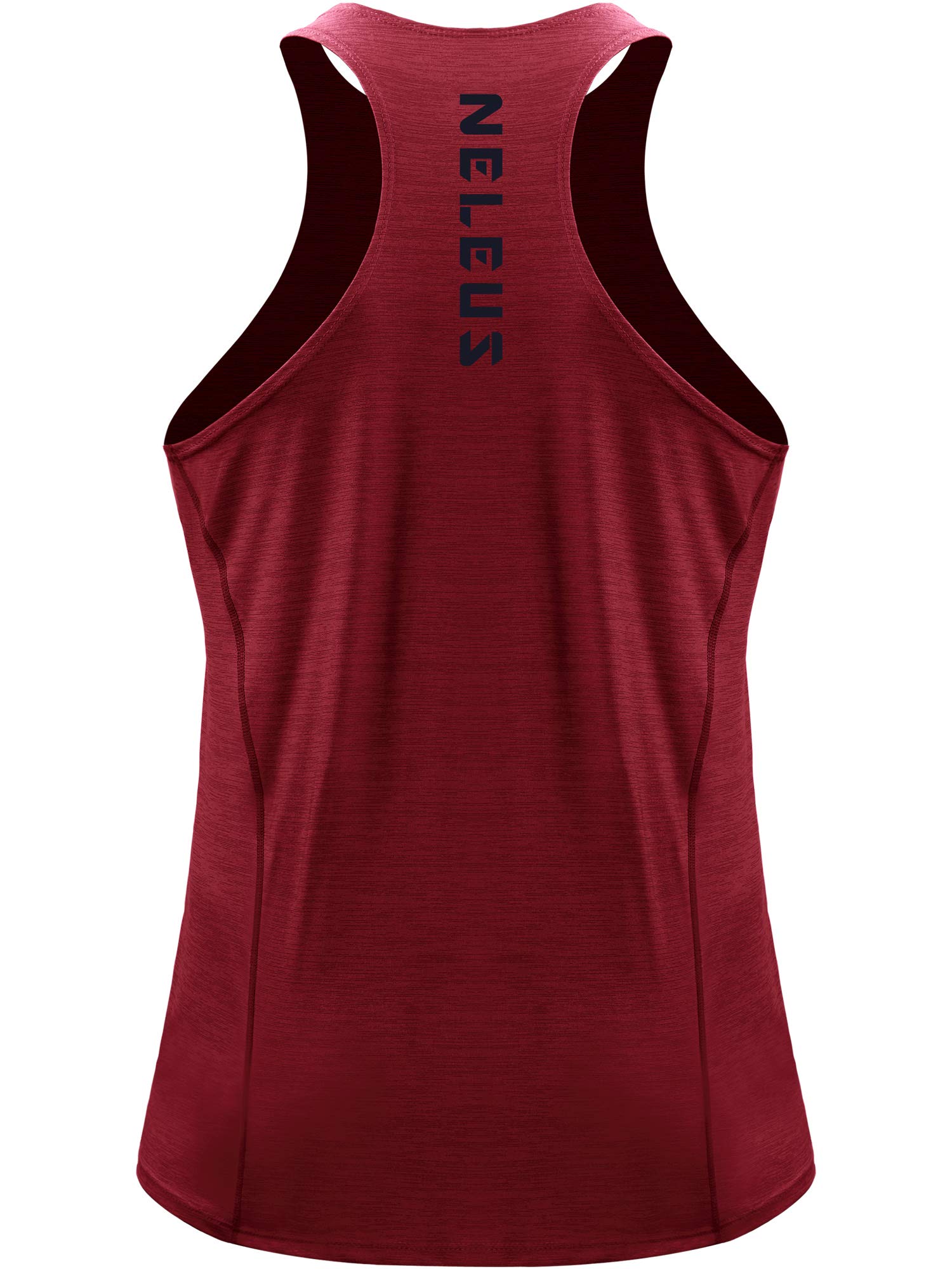 NELEUS Men's 3 Pack Running Tank Tops Dry Fit Muscle Athletic Workout Shirts,5069,Grey Black,Light Grey,Red,US XL,EU 2XL