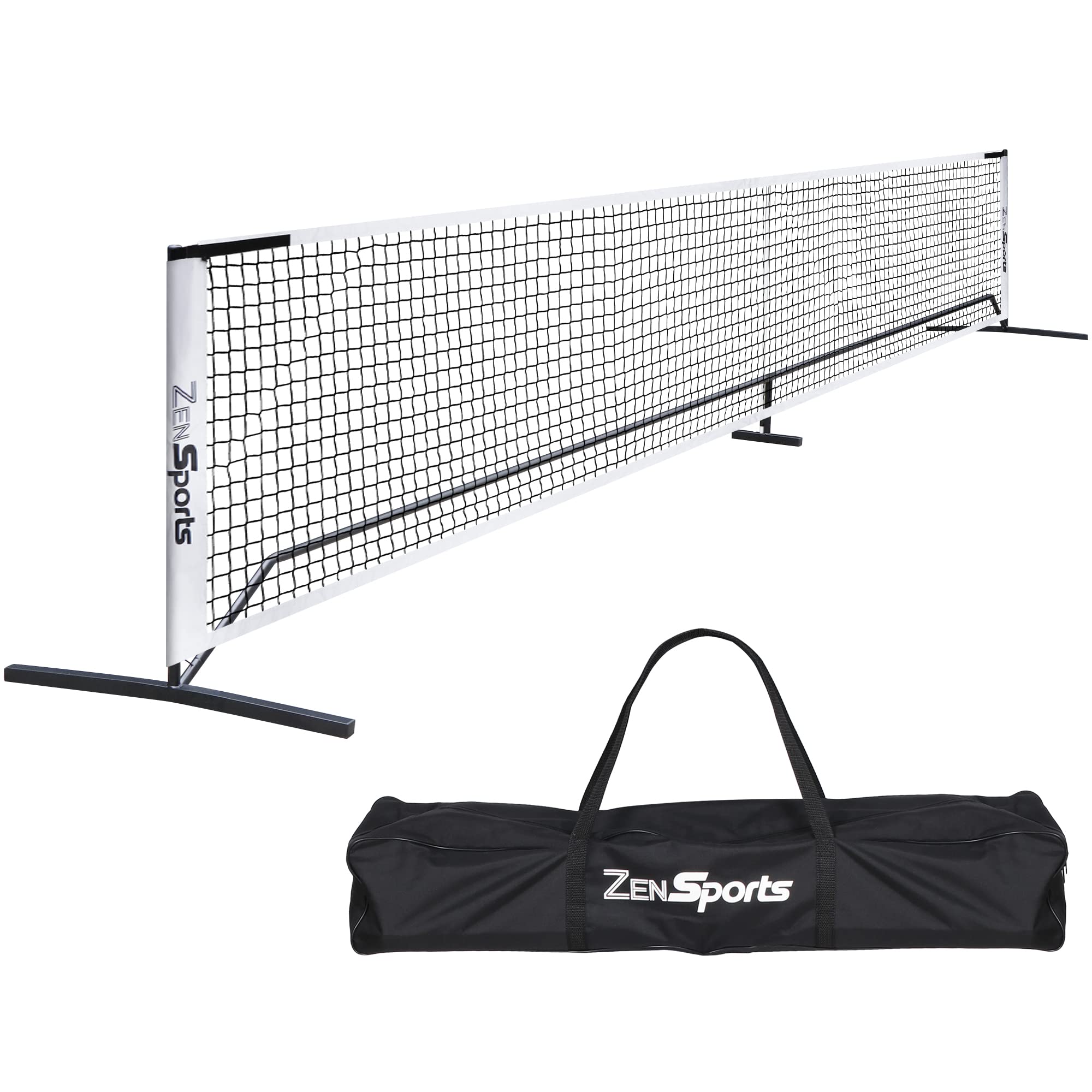 ZENY Portable Pickleball Net Set System with Metal Frame and 22FT Regulation Size Pickball Net with Carry Bag for Backyard, Driveways, Outdoor Game