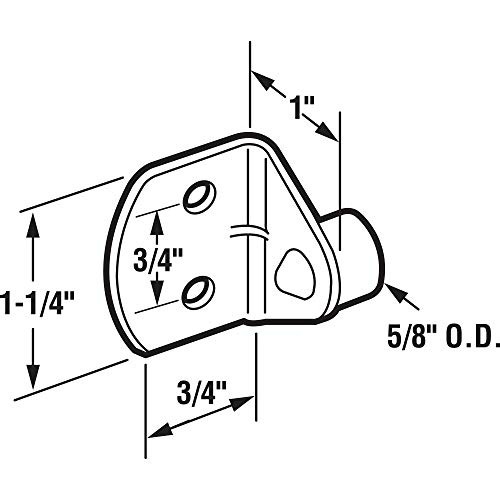 Slide-Co 162462 Wardrobe Door Bumper with Bracket, 5/8"