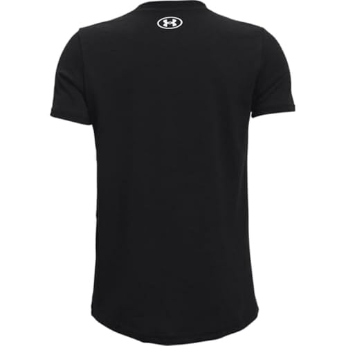 Under Armour Boys' Sportstyle Logo Short-Sleeve T-Shirt , Black (001)/White , Youth Medium