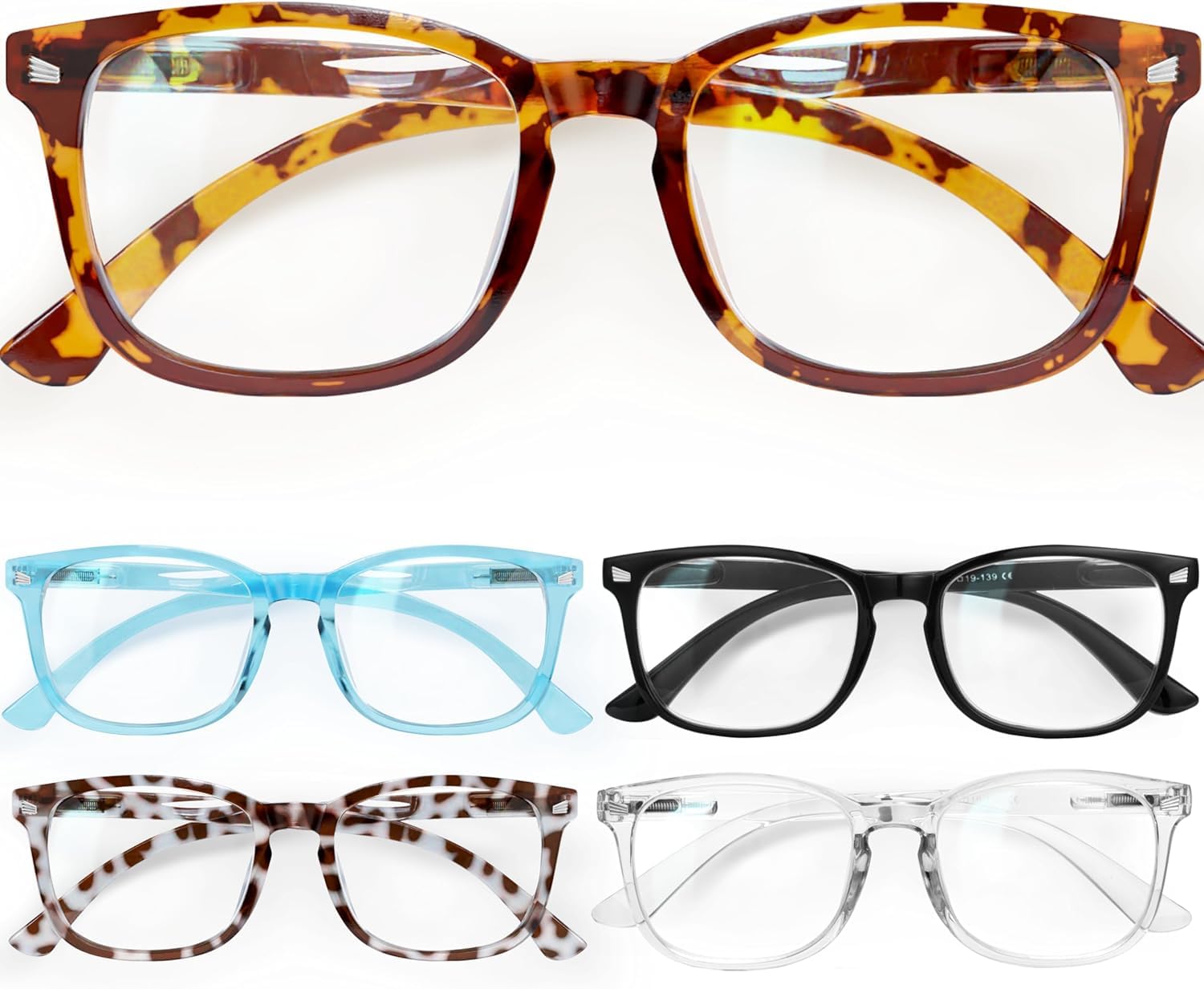 CCVOO Reading Glasses for Women/Men, Eyeglasses, Blue Light Readers for Women/Men, Computer Eye Glasses, Cheaters