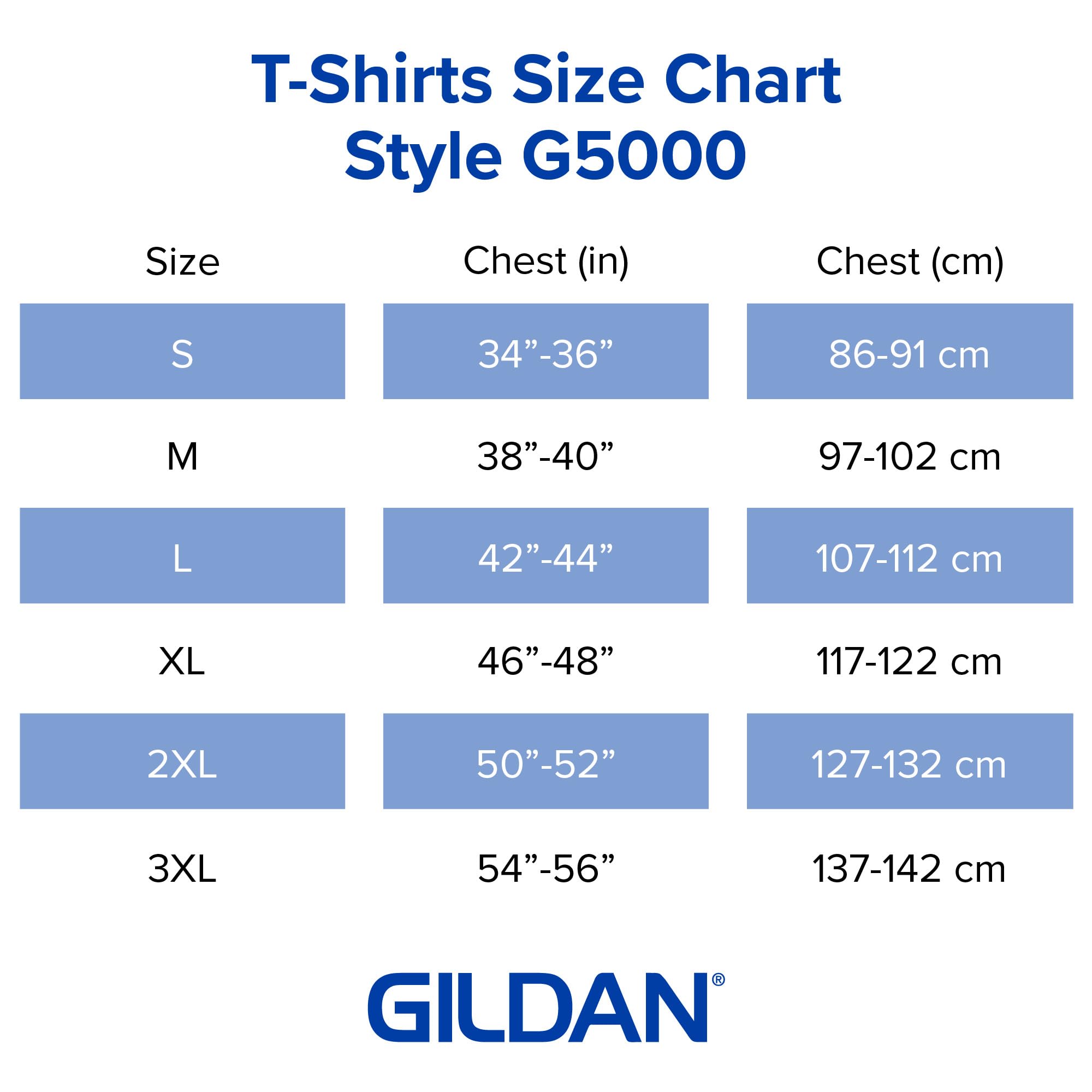 Gildan Heavy Cotton T-Shirt G5000, Black (10-Pack), Medium