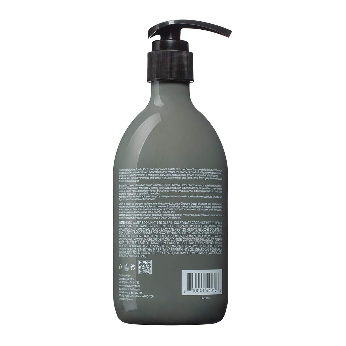 Luseta Charcoal Detox Shampoo for Clarifying, Detoxifies and Volumizing 16.9oz