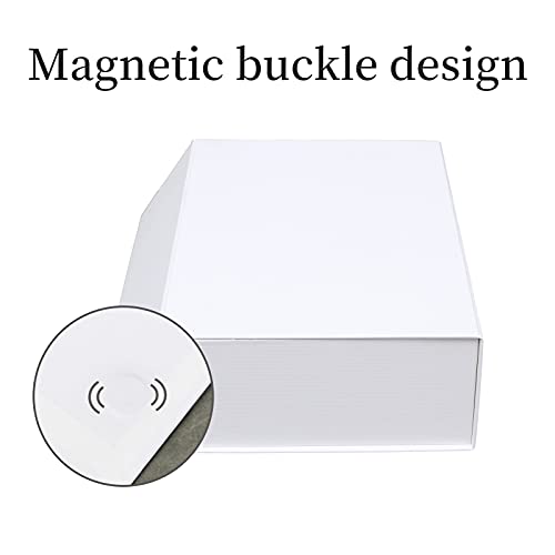 Yeplan Small White Gift Box,7.8x3.1x7 Inches,Collapsible Gift Boxes with Lids,Eco-Friendly Cardboard Box,Magnetic Gift Boxes for Wedding,Christmas,Birthday,Thanksgiving Day
