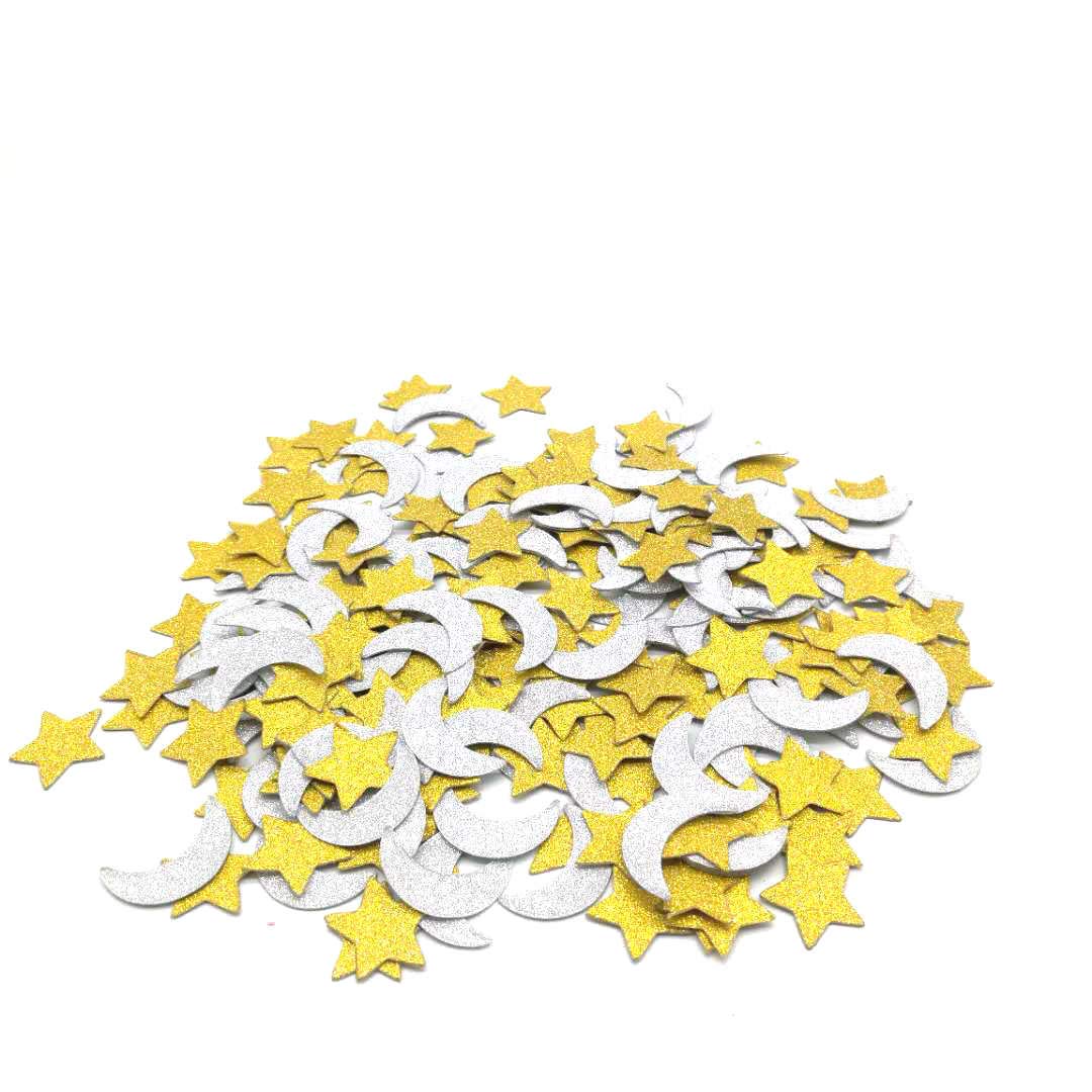 Twinkle Twinkle Little Star and Sliver Moon Confetti for Birthday Party Shower Wedding Party Decor and Table Decor confetti Glitter Paper Confetti 200 Pcs