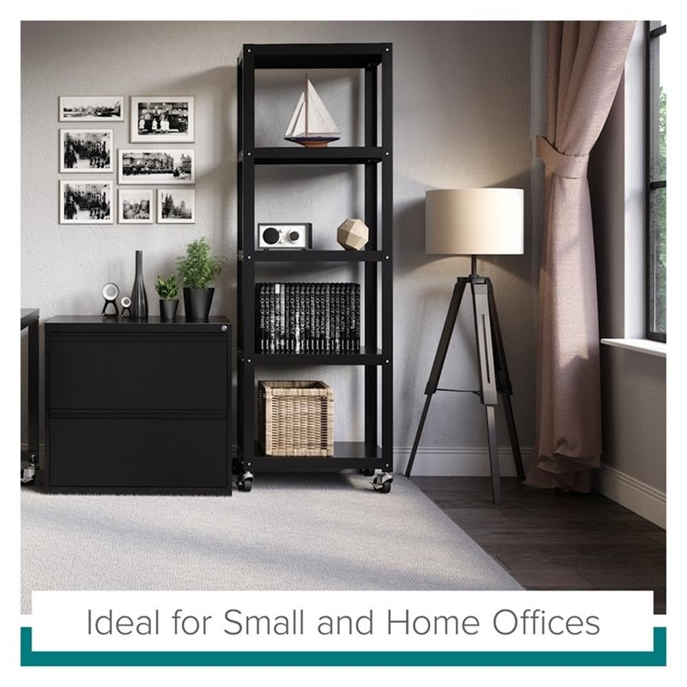 Hirsh 30 inch Wide 2 Drawer Lateral 101 File Cabinet in Black, Fully Assembled