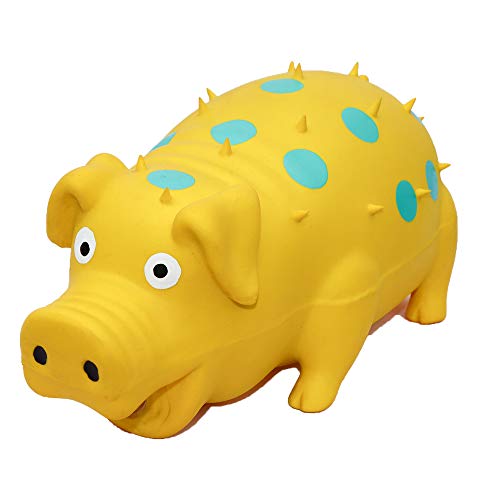 VIMIGOO Latex Grunting Pig Dog Toy, 8'', Environmentally Friendly, Healthy Chew Toy for Small, Medium, Large Dogs
