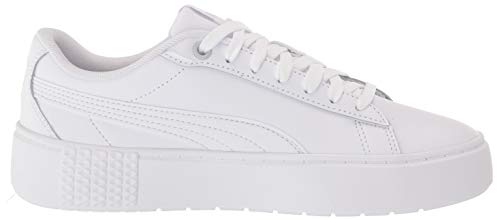 PUMA Women's Smash Platform V2 Sneaker, White White, 10