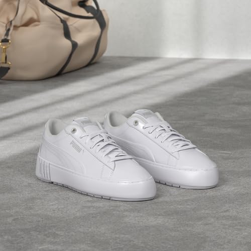 PUMA Women's Smash Platform V2 Sneaker, White White, 10