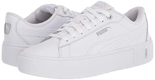 PUMA Women's Smash Platform V2 Sneaker, White White, 10