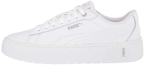 PUMA Women's Smash Platform V2 Sneaker, White White, 10
