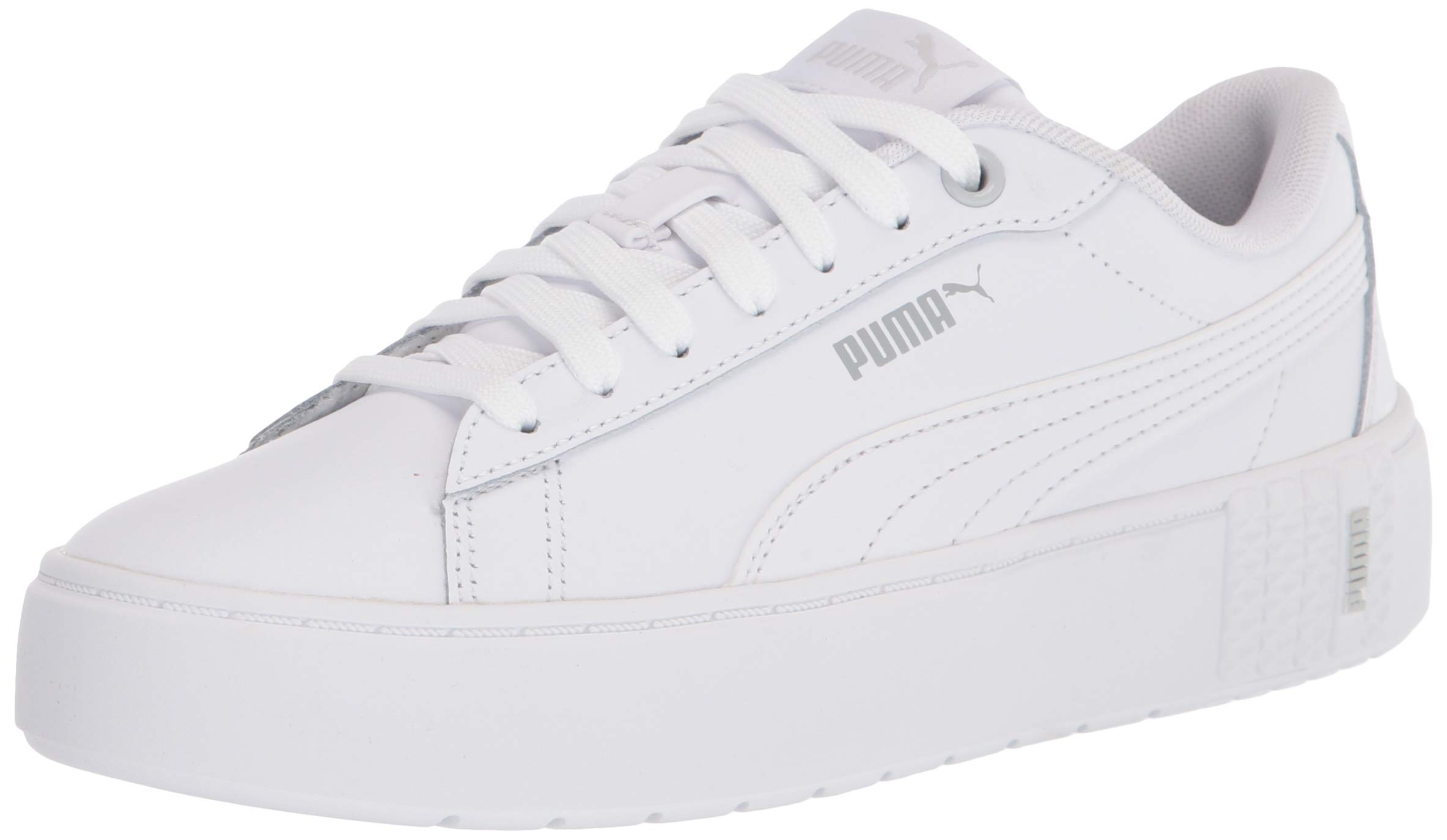 PUMA Women's Smash Platform V2 Sneaker, White White, 10