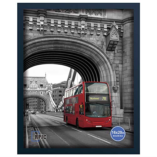 RPJC 16x20 Inch Solid Wood Poster Frame for Wall Mounting Hanging Picture Frames Jazz Blue