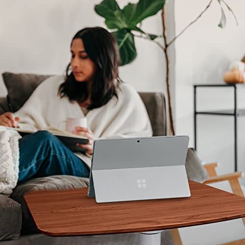 HAOOAH 47" Mobile Standing Desk(26" W*19.3" D), Adjustable Height Laptop Desk, Pneumatic Desk with Gas Spring Riser, Podium for Home, Office,Classroom,Medical, (29" to 46.9" H) (Walnut)