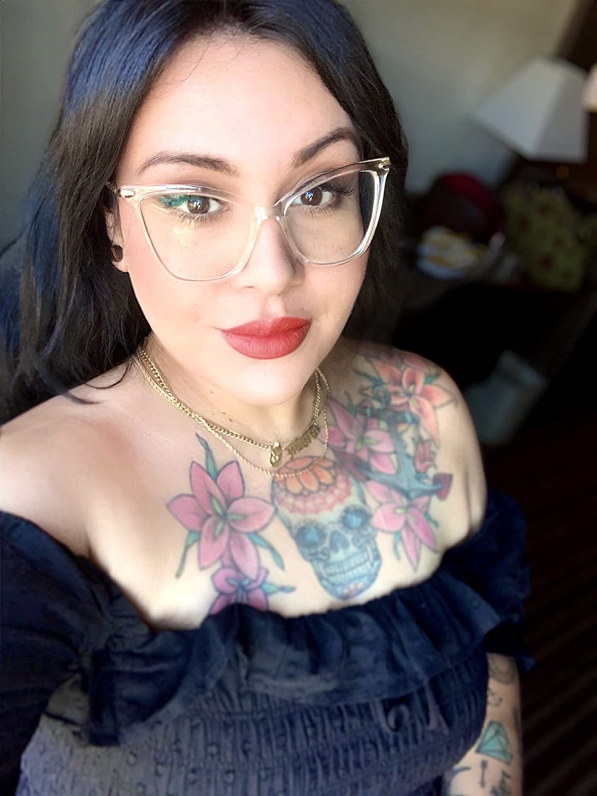 FEISEDY Oversized Cat Eye Glasses Frame Blue Light Blocking Eyewear for Women B2589