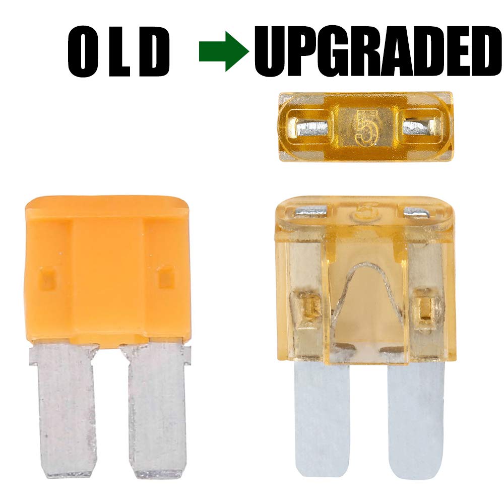 ACBungji 140 Pack Micro 2 Fuse Kit Automotive Assorted, Upgraded Micor II Blade Fuse 5A 7.5A 10A 15A 20A 25A 30A ATO ATC for SUV Truck Rv Car Fuses Assortment Kit