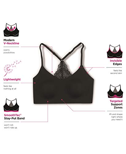 Maidenform womens Pure Comfort V-neck Pullover Lace Back Dm7679 Bra, Evening Blush, XX-Large US