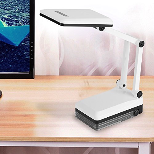Yosoo Rechargeable Desk Lamp with USB Charger Portable Dimmable LED Table Lamp 16 LEDs Folding Light for Travel Reading Studing Home Office School