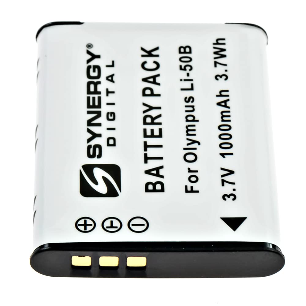 Synergy Digital Camera Battery, Compatible with Ricoh WG-70 Digital Camera, (Li-Ion, 3.7V, 1000 mAh) Ultra High Capacity, Replacement for Pentax DL-i92 Battery