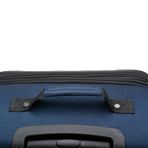 U.S. Traveler Aviron Bay Expandable Softside Spinner Wheels, Navy, 3 Piece Luggage