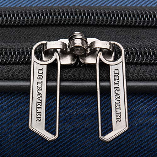 U.S. Traveler Aviron Bay Expandable Softside Spinner Wheels, Navy, 3 Piece Luggage